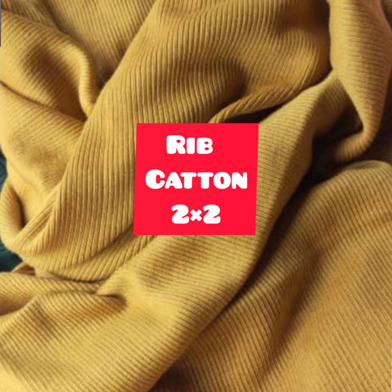 Jual [ KAIN KNIT_RIB CATTON ] SETRICHT (2×2) ECER BEBAS PILIH WARNA ...