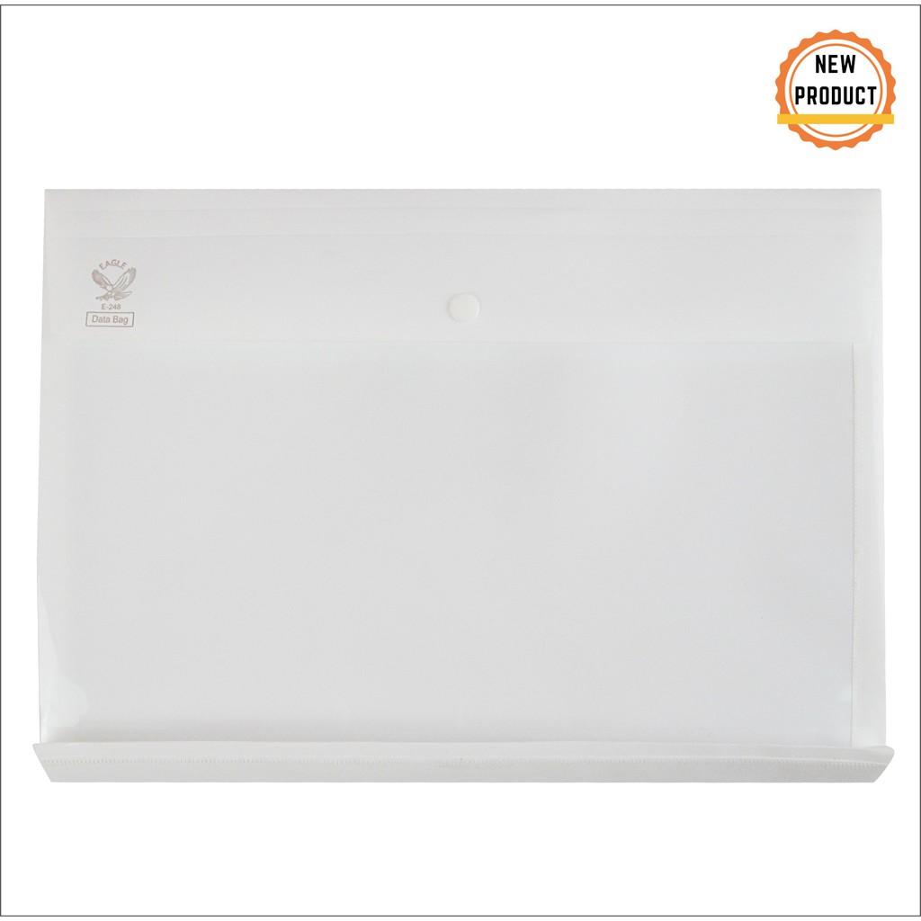 Jual Map Plastik Kancing F4 EAGLEFiles Bening/Opaque Punggung Data Bag ...