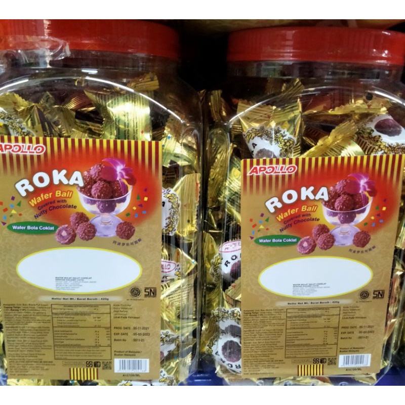 Jual Apollo Roka Wafer Ball Coklat 420g | Shopee Indonesia