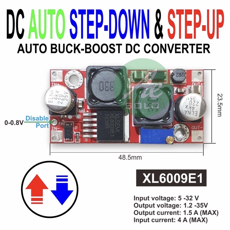 Jual Modul Auto dc step up dan step down XL6009E1 | Shopee Indonesia