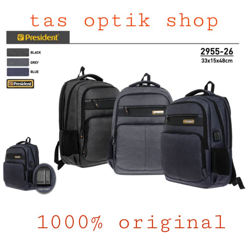 Jual tas ransel president 2955 original | Shopee Indonesia