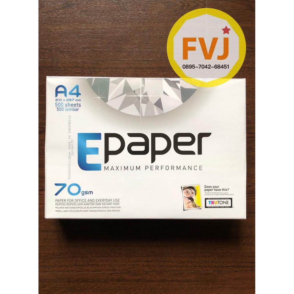 Jual Kertas HVS A4 70gsm EPAPER 210 X 297 mm | Shopee Indonesia