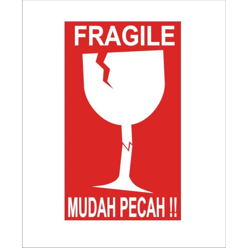 Jual Stiker Fragile / Label Pecah Belah / Awas Pecah 7.5cmx5.8cm ...