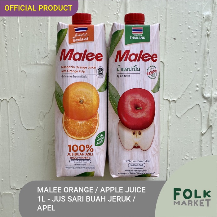 Jual MALEE Orange / Apple Juice 1L - Jus Sari Buah Jeruk / Apel 1000ml ...