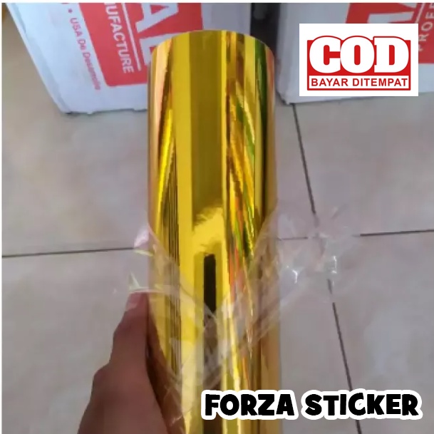 Jual Skotlet Chrome Gold/Emas, Stiker warna Gold/Emas, ukuran panjang ...