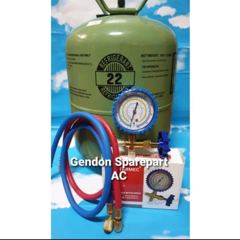 Jual Paket Fre on ac r22 isi 1kg Lengkap Tinggal Pakai | Shopee Indonesia
