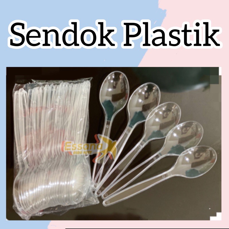 Jual Sendok Makan Plastik Bening Sekali Pakai Uk 17 Cm | Serbaguna ...