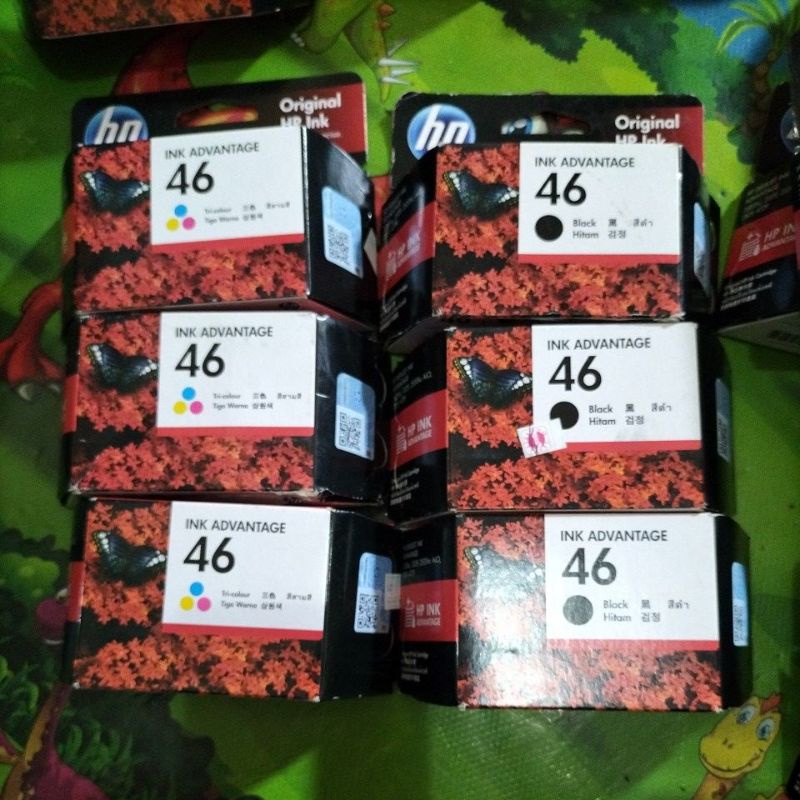 Jual tinta hp 46 black atau color original harga per pis | Shopee Indonesia