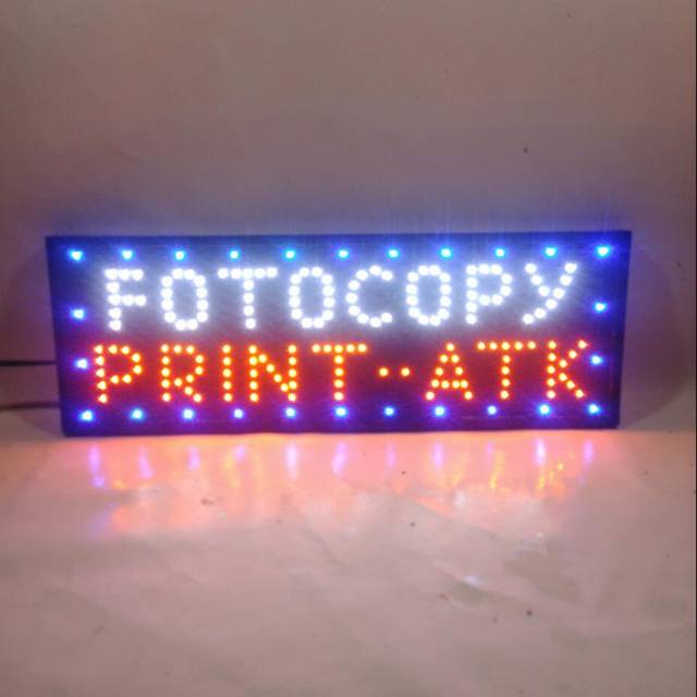 Jual Tulisan lampu led sign fotocopy foto copy photo copy print atk new ...