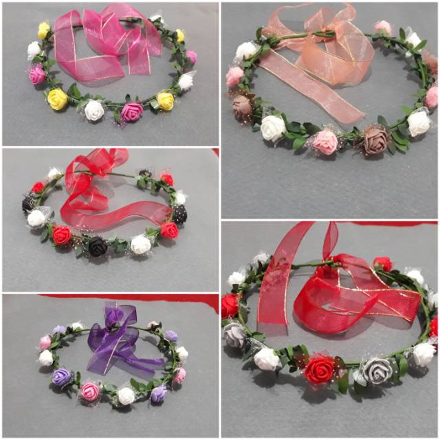 Jual Flower crown 3 warna | Shopee Indonesia