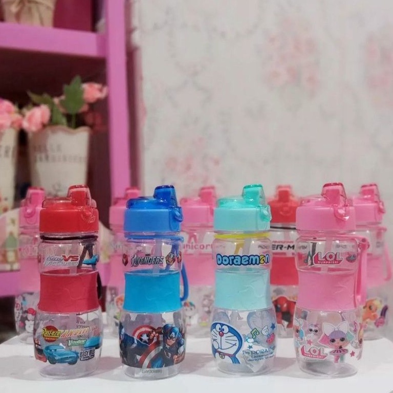 Jual botol sedotan anak karakter 600ml,botol minum karakter anak,botol ...