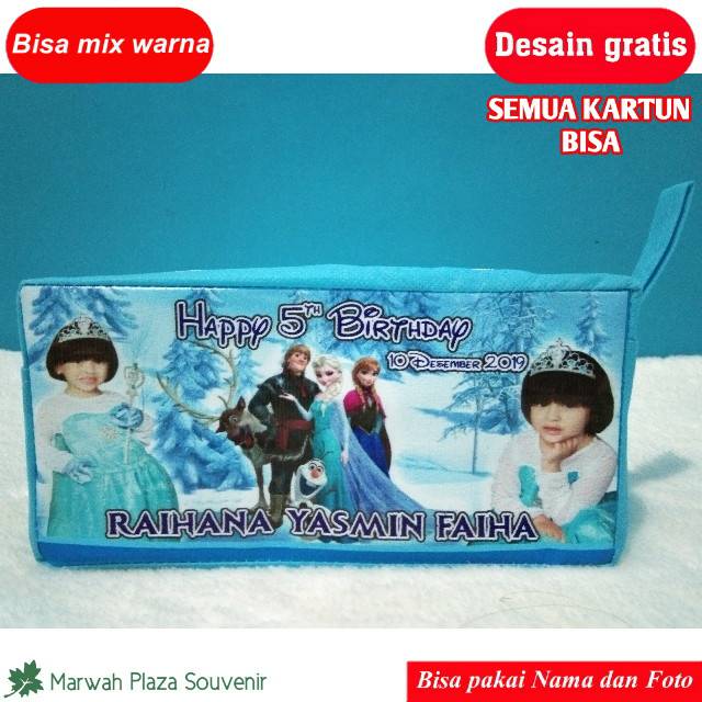 Jual Souvenir Ultah Tempat pensil Frozen dan Semua kartun bisa | Shopee ...