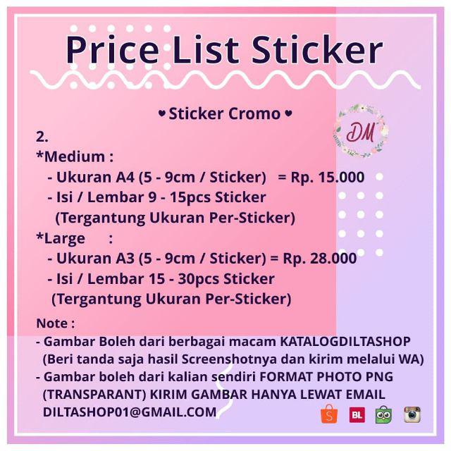 Jual Sticker Print and Cut BAHAN CROMO Murah (Cutting Menggunakan Mesin ...