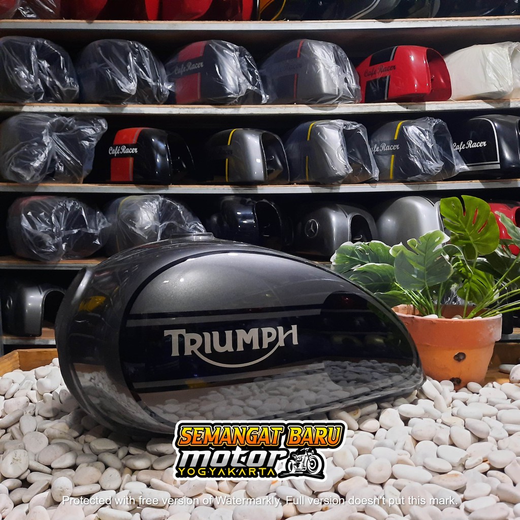 Jual TANGKI TRIUMPH PREMIUM POLOS custom MOTOR Megapro Primus MEGAPRO SCORPIO THUNDER TIGER TENK ...