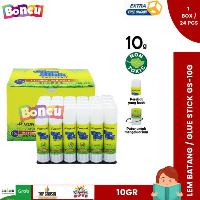 Jual [ 1PAK ] BONCU Montana Glue Stick / Lem Batang Montana GS-10 ...