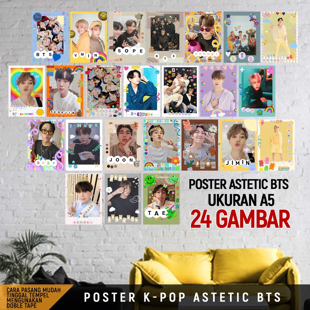 Jual Poster Aesthetic BTS | Poster Dinding Aesthetic | Poster Wall ...