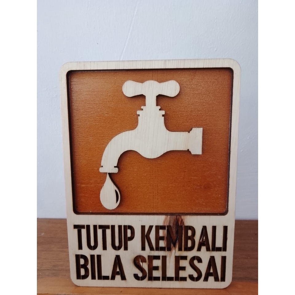 Jual PAPAN TANDA TUTUP KEMBALI (KERAN) BILA SELESAI - SIGN KAYU ...