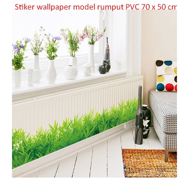 Jual Stiker wallpaper model rumput PVC 70 x 50 cm | Shopee Indonesia