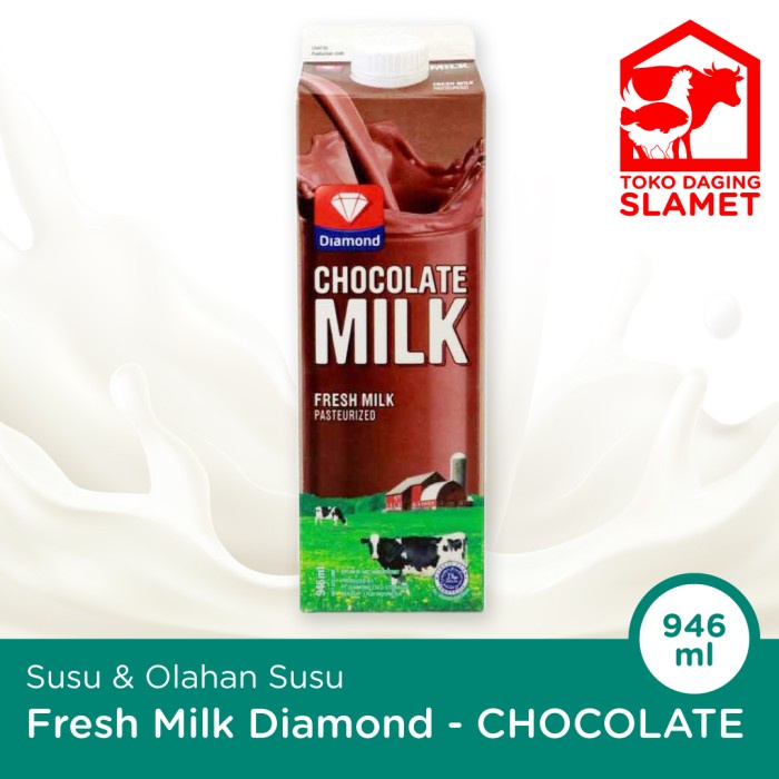 Jual Susu Fresh Milk Diamond Chocolate 946 ml murah | Shopee Indonesia