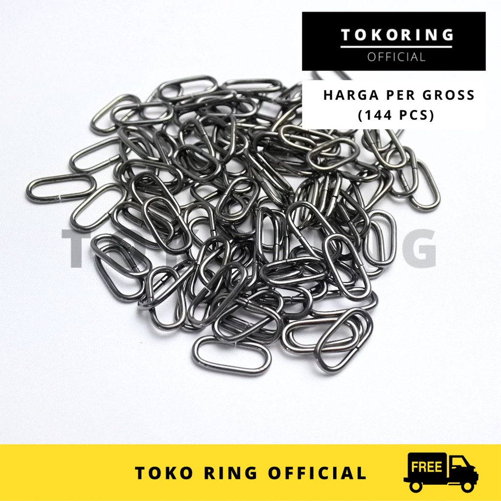 Jual Ring Oval 1,5 cm tebal 1,6 mm Black Nikel - Toko Ring Official ...