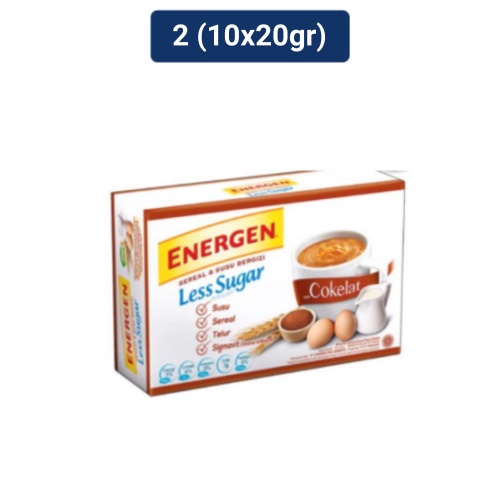 Jual Energen Coklat Less Sugar 2 x 10 Sachet x 20 gr | Shopee Indonesia