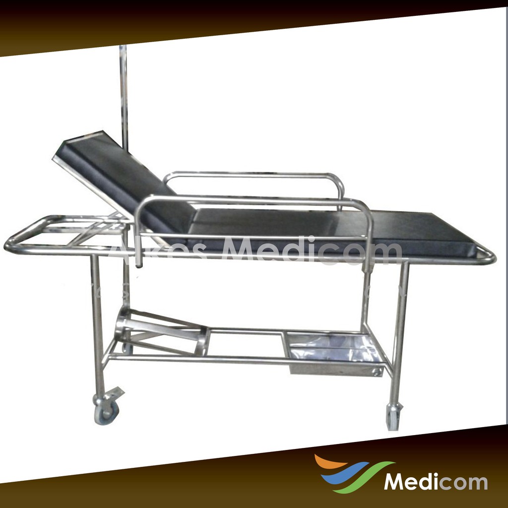 Jual Brankar Pasien Komplit Stainless Steel | Brancard Tandu Dorong ...