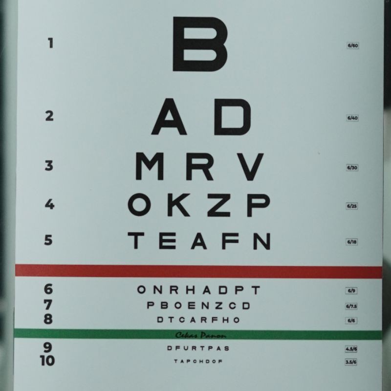 Jual OPTOTYPE SNELLEN CHART PREMIUM 3 METER MURAH | Shopee Indonesia