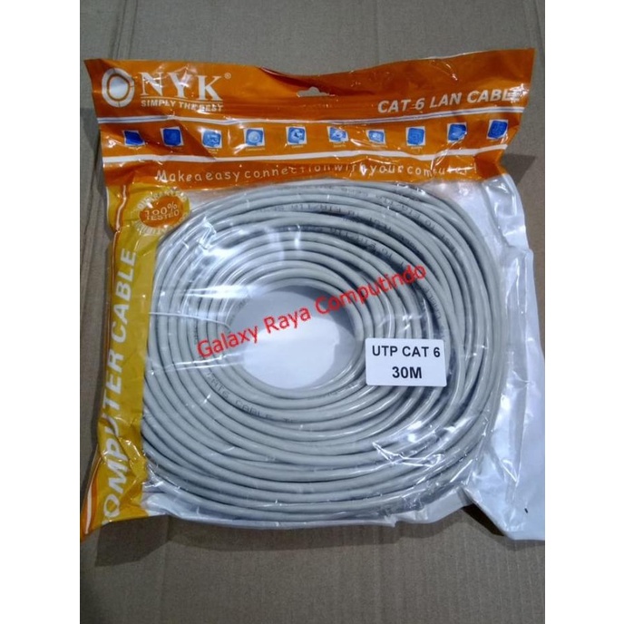 Jual Nyk Kabel Lan Utp Cat 6 30M | Shopee Indonesia