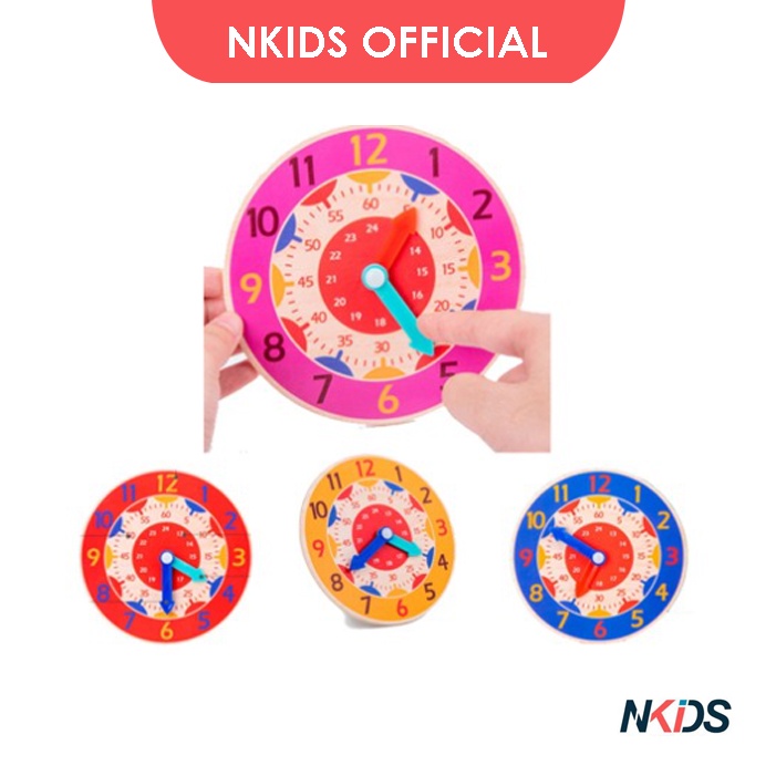 Jual Mainan Anak Edukasi Jam Kayu / Mainan Jam Alat Peraga Edukasi ...