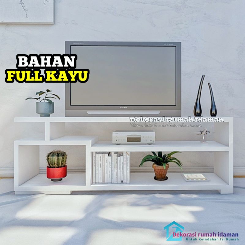 Jual Rak Tv / Meja Tv Minimalis Modern Kayu Serbaguna Murah | Shopee ...