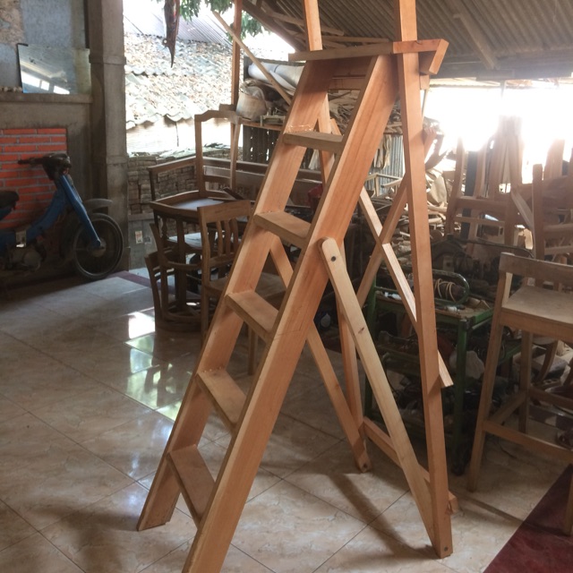 Jual Tangga kayu lipat minimalis | Shopee Indonesia