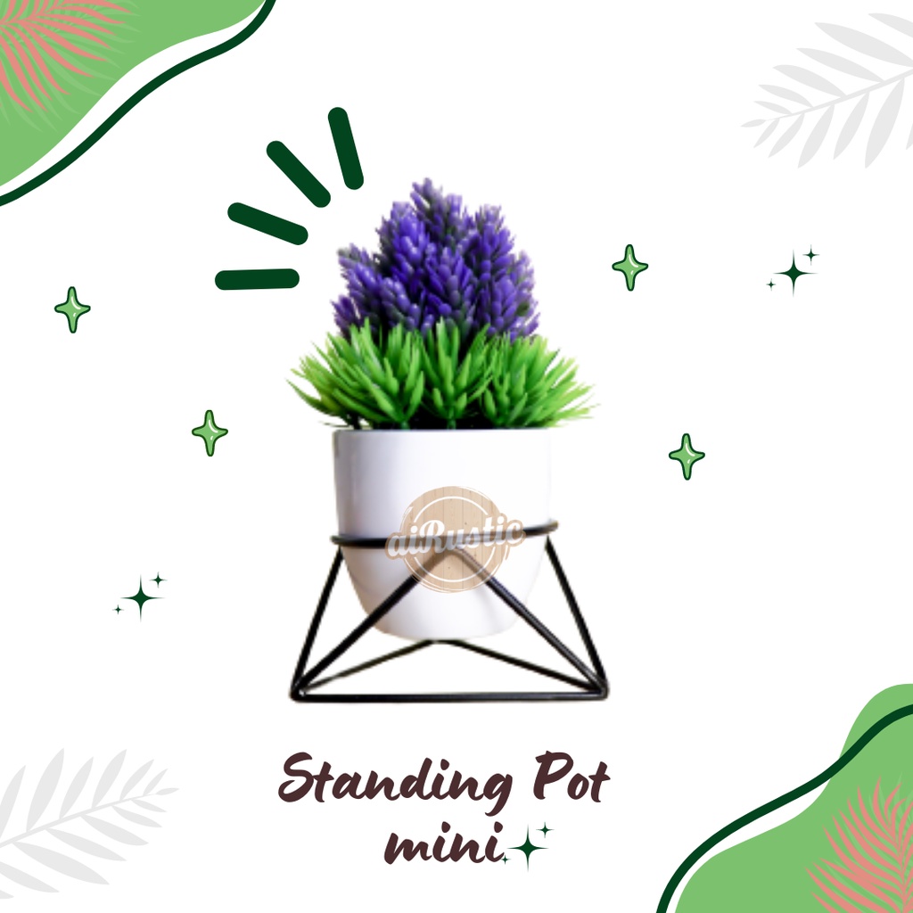Jual Standing Pot Bunga Mini / Standing Pot Besi / Rak Pot Bunga ...