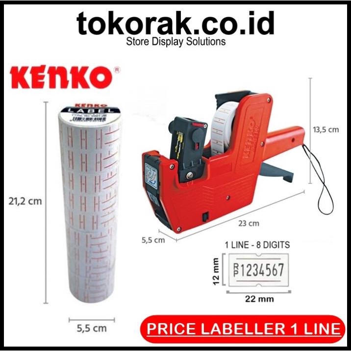 Jual Paket Mesin Labeller Mx-5500 1 Line Kenko + Isi Label Harga 10 Pcs ...