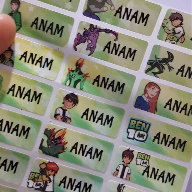 Jual label nama BEN10 BEN 10 BEN TEN | Shopee Indonesia