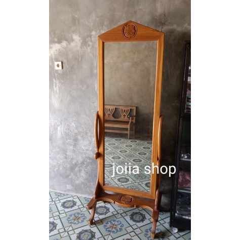 Jual Cermin full body bahan kayu jati | Shopee Indonesia