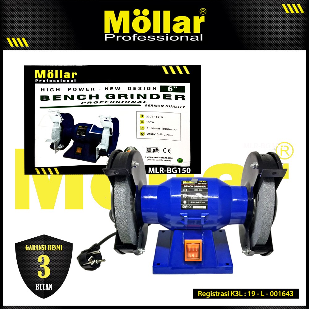 Jual Bench grinder Mollar 6" mesin gerinda duduk 6 inch Mesin Gurinda Gerinda Duduk 6 Inch Bench ...