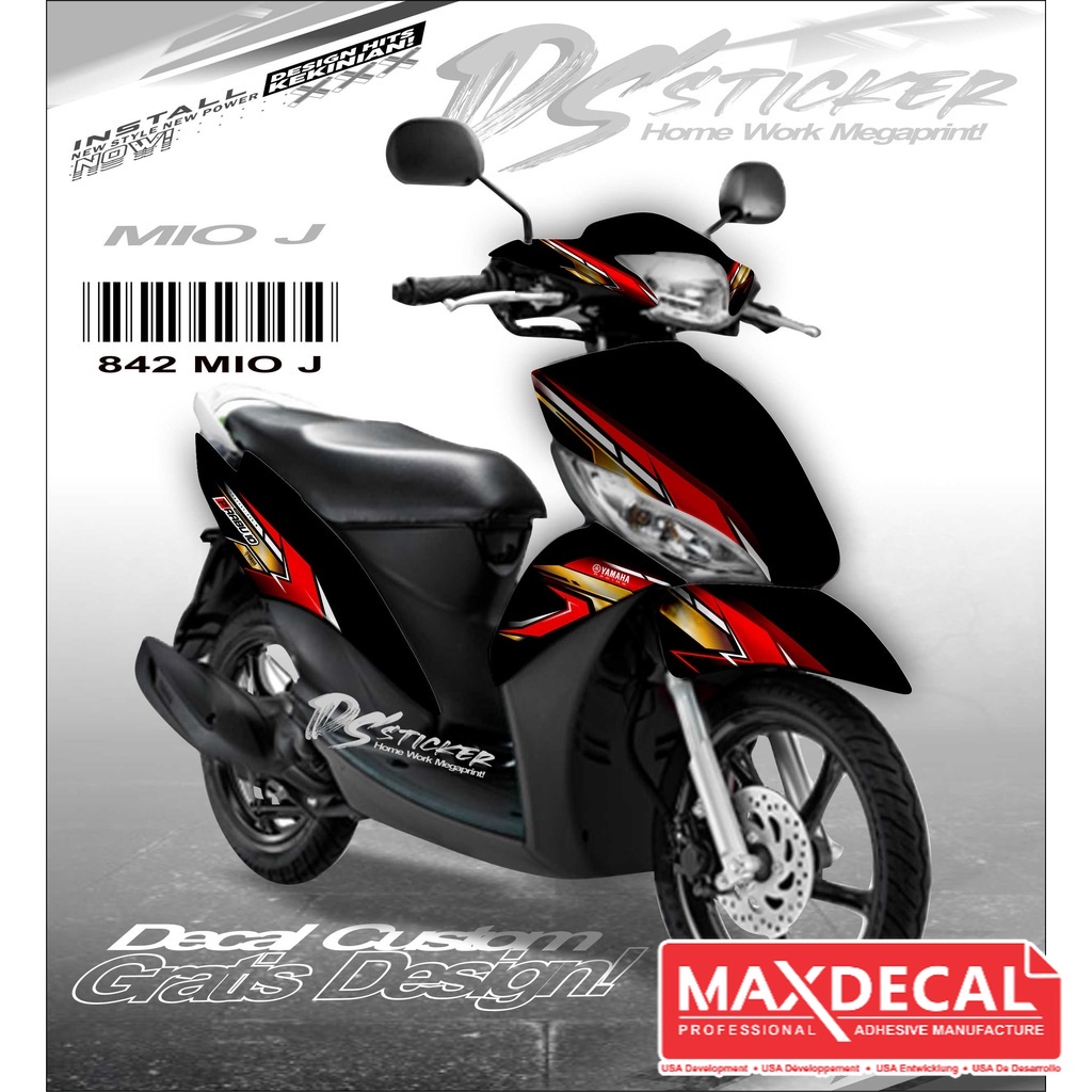 Jual 842 STICKER DECAL MIO J FULBODY DESAIN CUSTOM | Shopee Indonesia