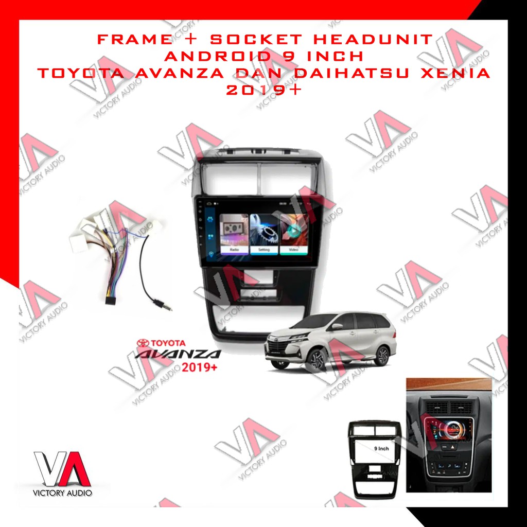 Jual Frame dan Socket PnP Head Unit Android 9 Inch All New Toyota ...