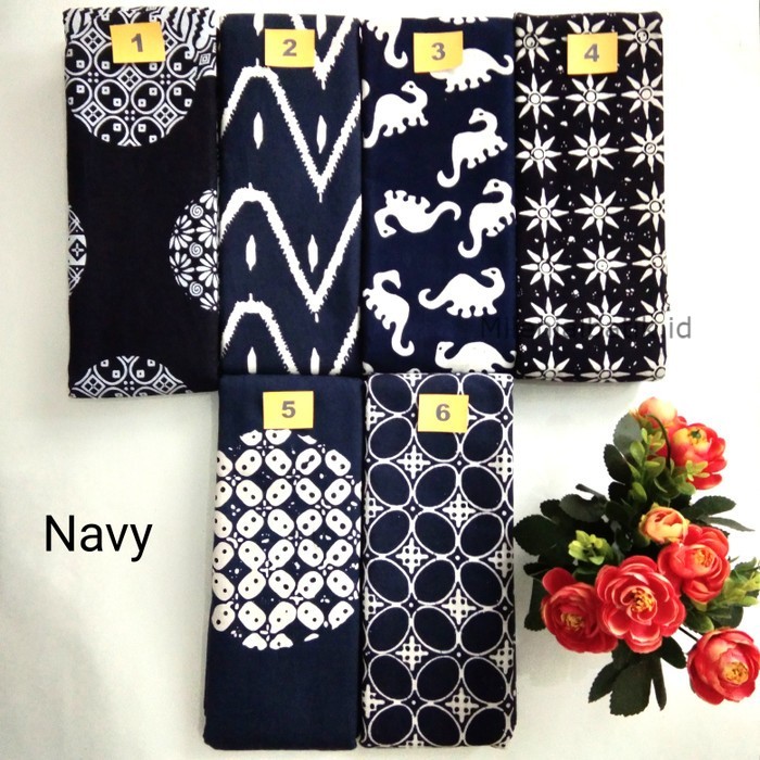 Jual Jarit / Jarik / Kain Batik Cap Garutan Premium Modern Navy Dongker ...
