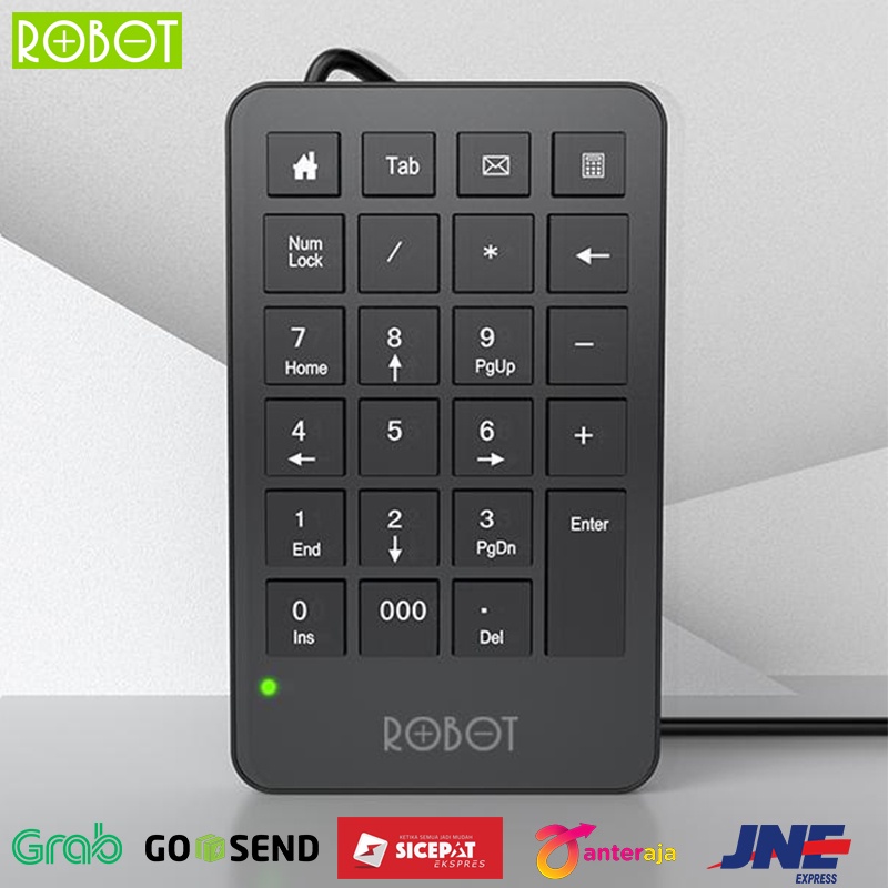 Jual ROBOT RK01 Wired Numeric Keypad Black | Shopee Indonesia