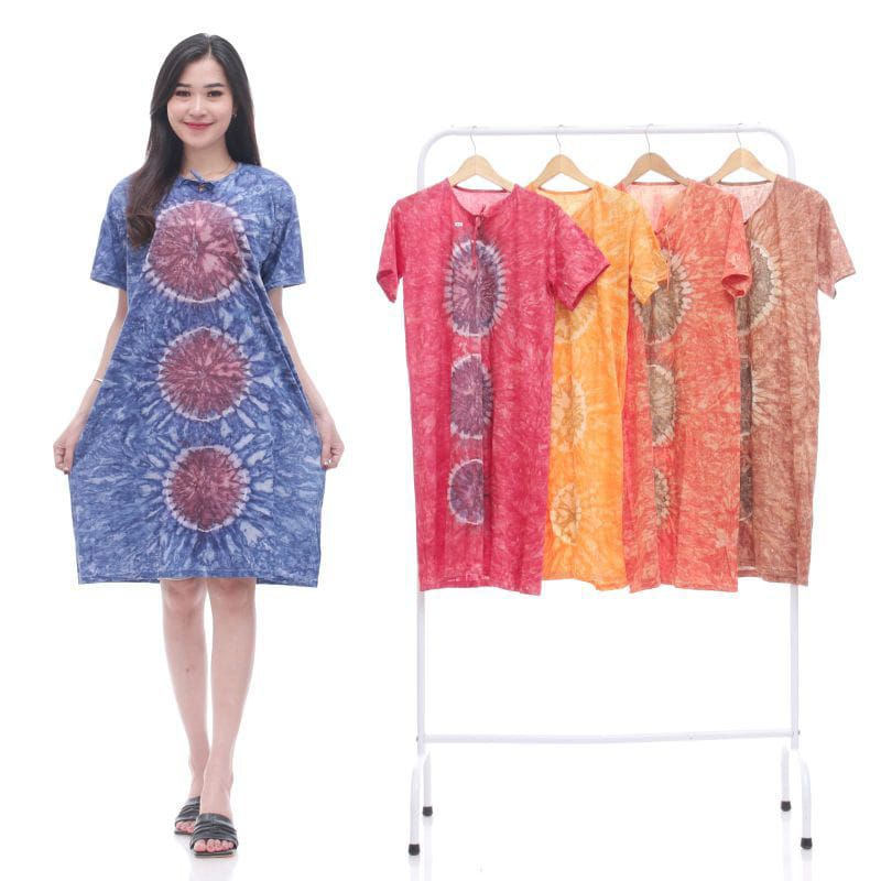 Jual daster kaos daster kaos tie dye baju tidur wanita daster kaos ...