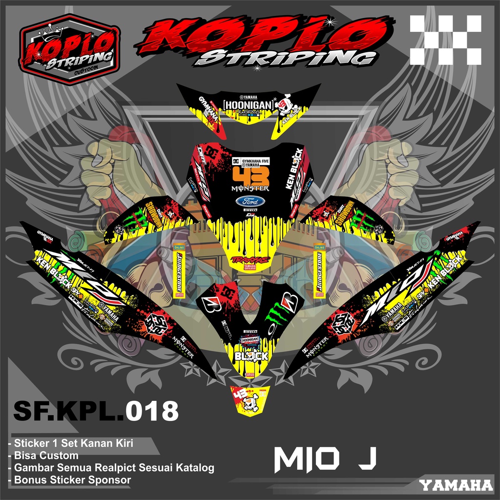 Jual Stiker Decal Full Body Motor Yamaha Mio J - Sticker Decal Full ...