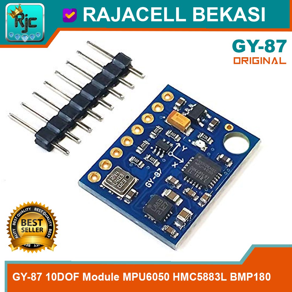 Jual Sensor GY-87 10DOF MPU6050 + HMC5883L BMP180 module GY87 for Arduino | Shopee Indonesia