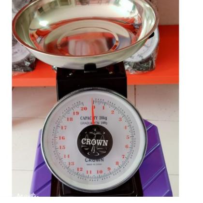 Jual Timbangan Duduk Analog Timbangan Jarum Timbangan Analog Merek CROWN 5KG, 10KG, 15KG, 20KG ...