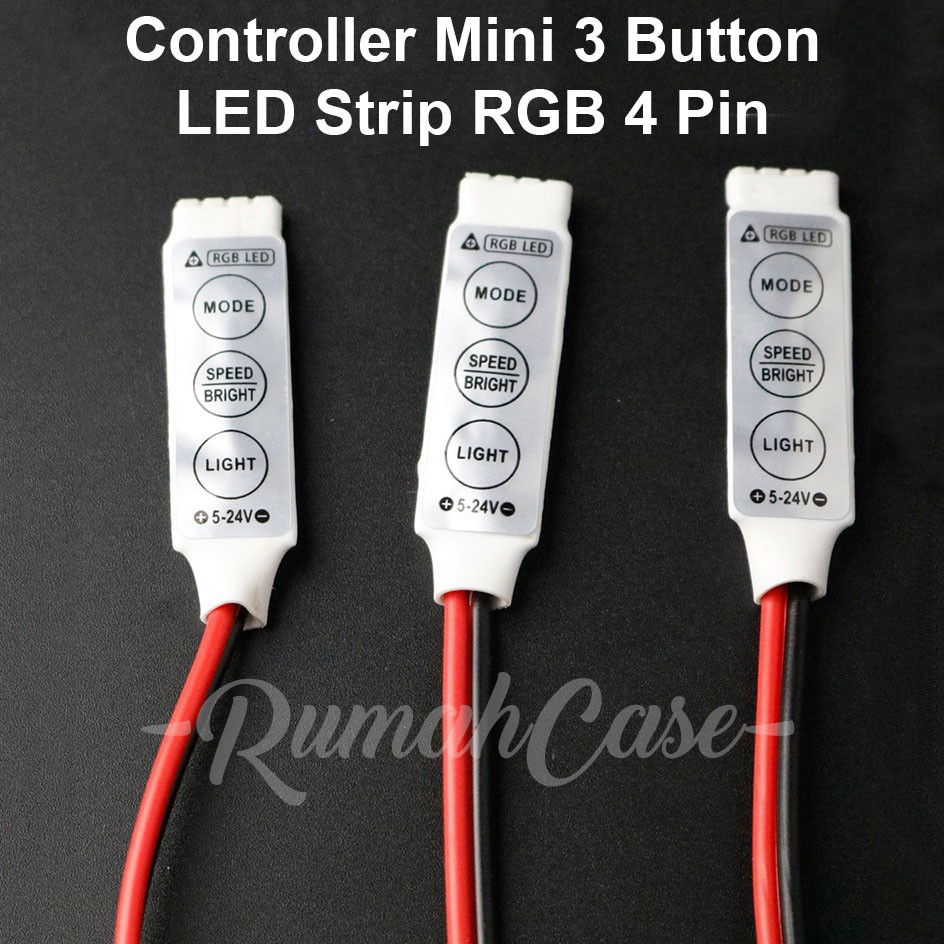 Jual Controller Mini LED Strip RGB 5v-12v-24v warna 3528 5050 driver ...