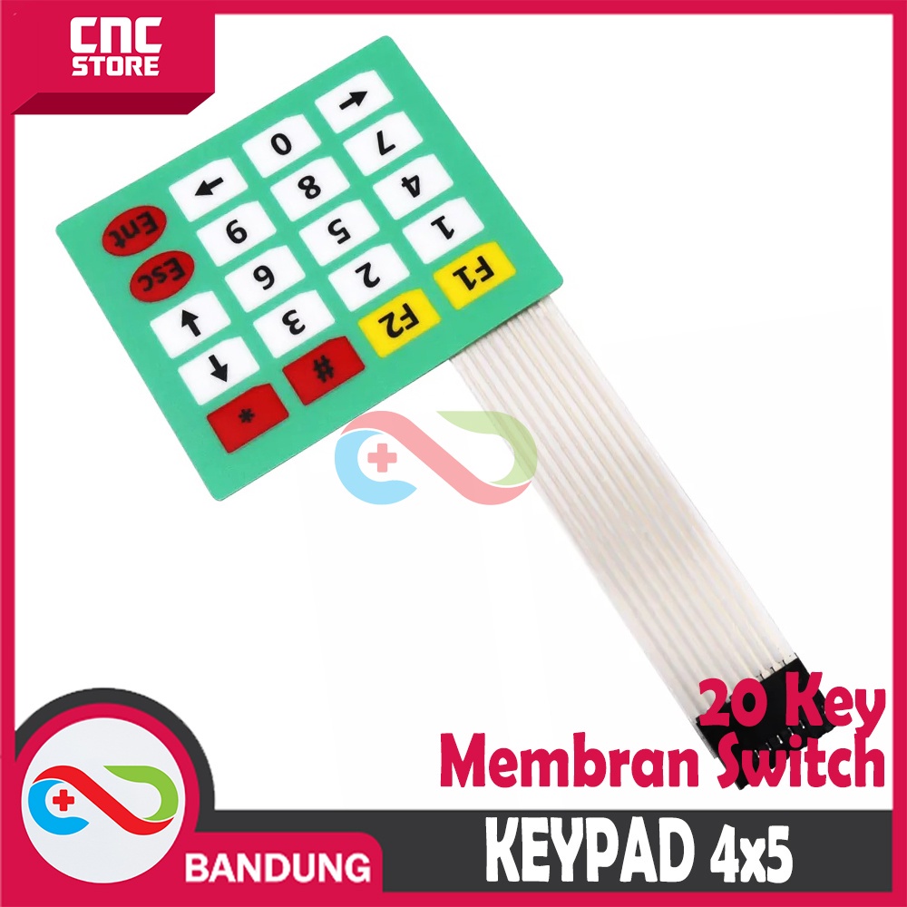 Jual 4X5 MATRIX 20 KEY MEMBRANE SWITCH KEYPAD KEYBOARD | Shopee Indonesia