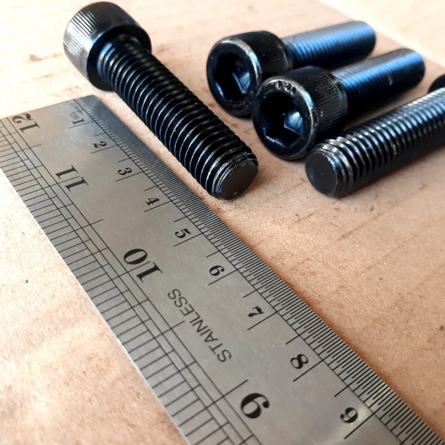 Jual BAUT L M10X45 BAJA M10 X 45 HITAM PANJANG 4,5CM KUNCI L8 L 8 HEX HEAD SOCKET SCREW FULL ...