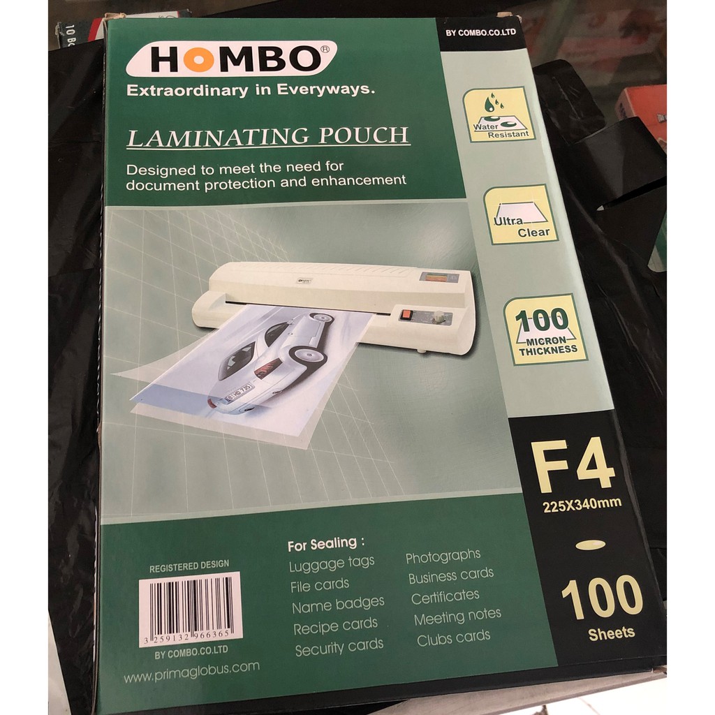 Jual Laminating Film Ukuran F4 Hombo / Plastik Laminating Pouch ...