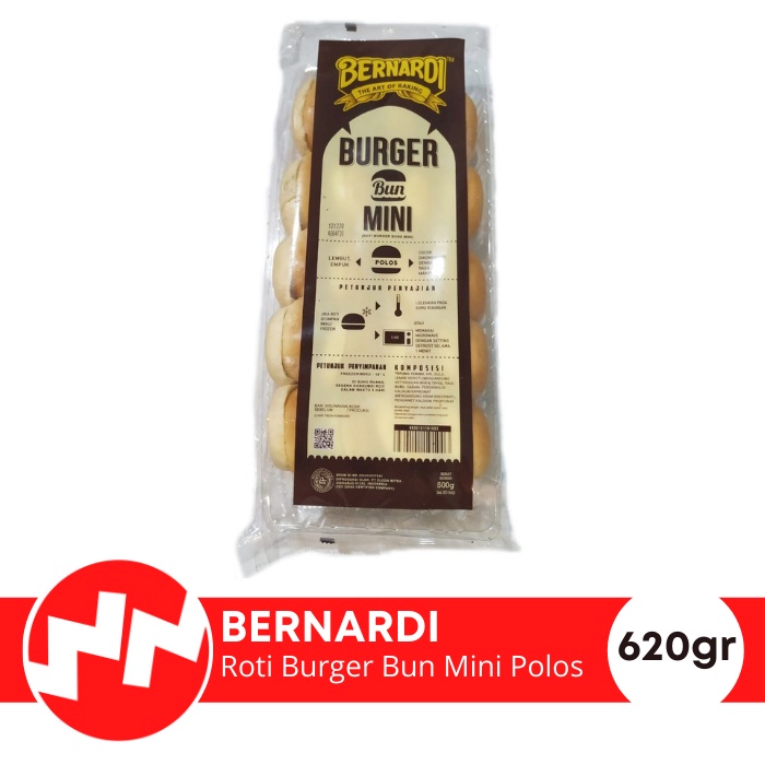 Jual Bernardi Roti Burger Bun Mini Polos isi 20 | Shopee Indonesia