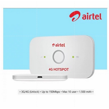 Jual Modem Mifi / WiFi 4G LTE E5573 Logo AIRTEL ( UNLOCK ) | Shopee ...